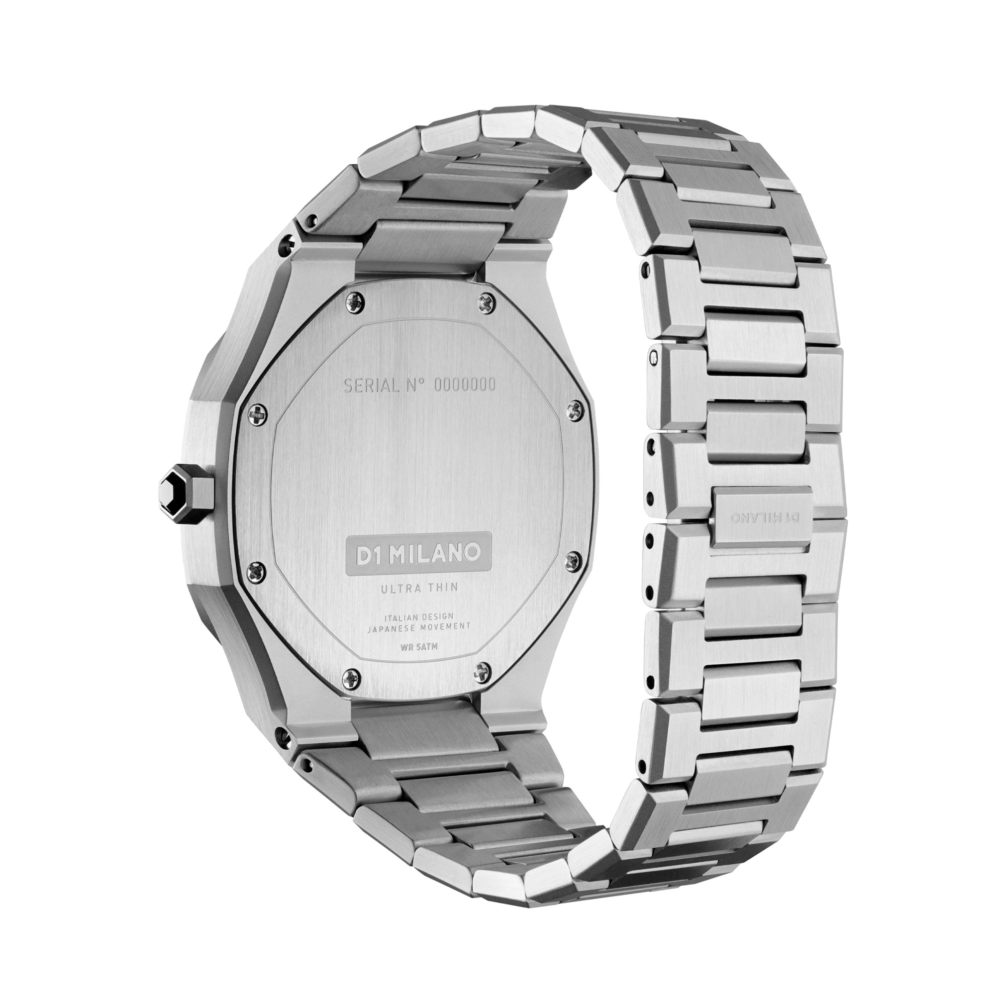 D1 MILANO - SILVER NIGHT ULTRA THIN BRACELET WATCH 34 MM | Grimoldi Watches